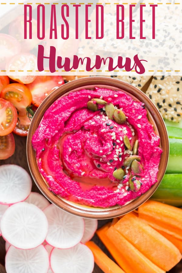 5 Minutes Super Creamy Roasted Beet Hummus + Video
