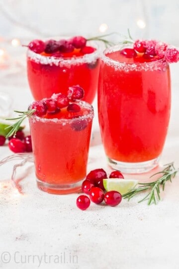 Easy Cranberry Margarita Recipe(with fresh cranberries) - CurryTrail