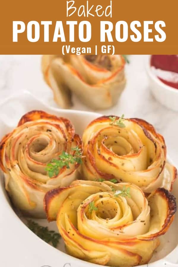 Baked Potato Roses (Vegan, Gluten-Free, Healthy) - CurryTrail