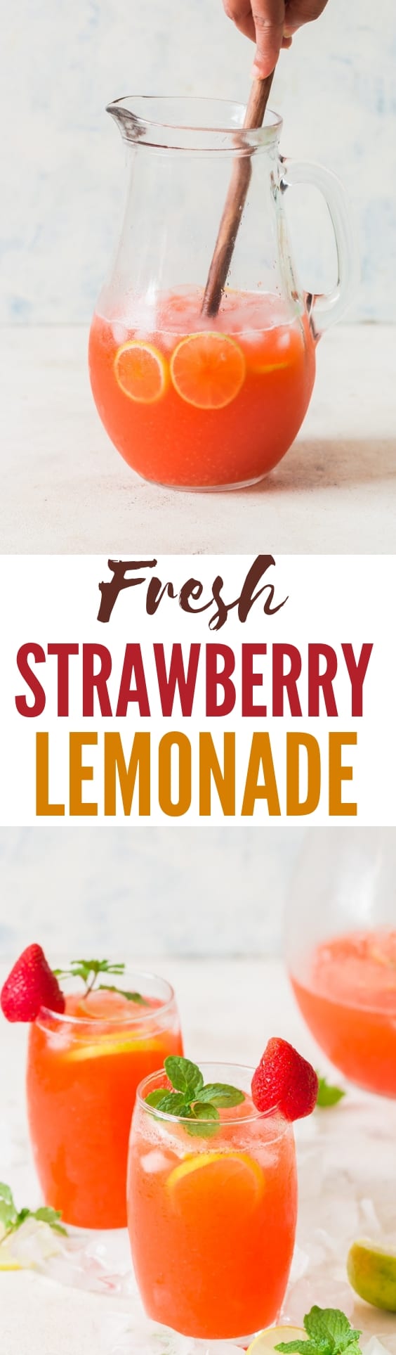 Homemade Fresh Strawberry Lemonade Recipe - CurryTrail
