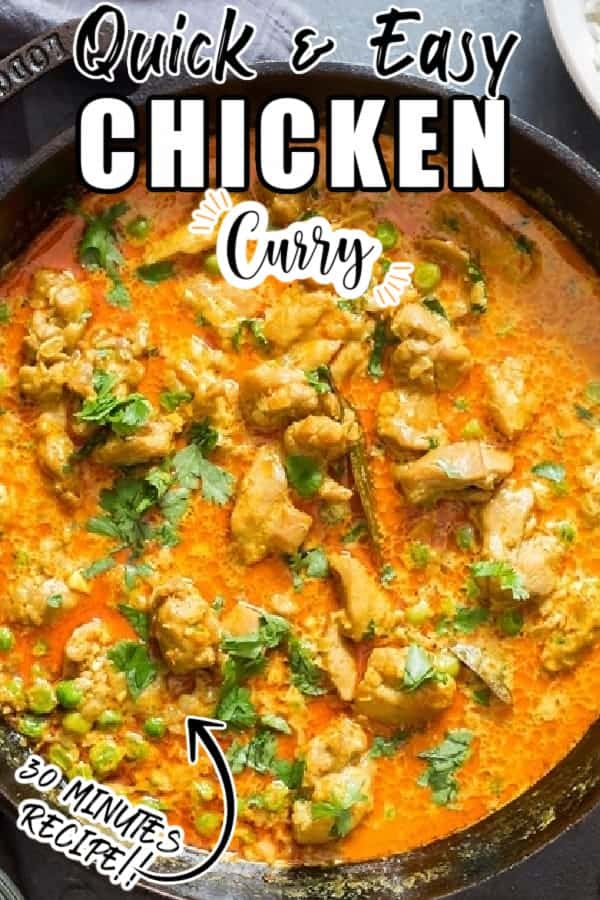 Quick & Easy Chicken Curry Recipe {Video} - CurryTrail