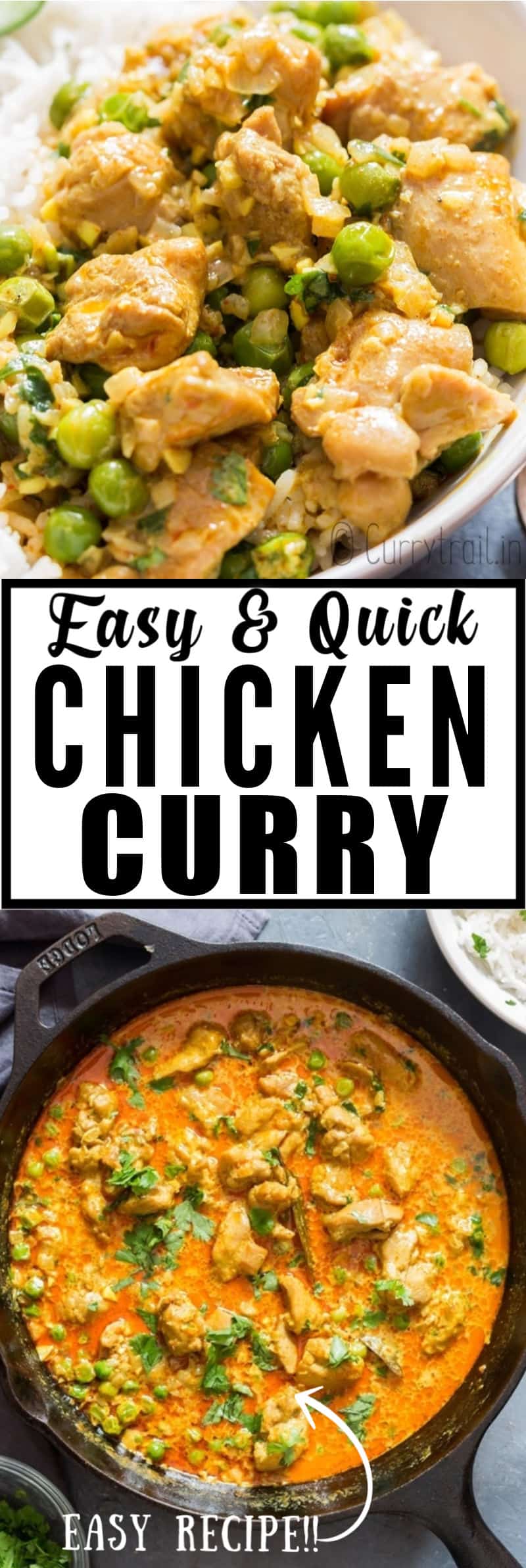 Quick & Easy Chicken Curry Recipe {Video} - CurryTrail