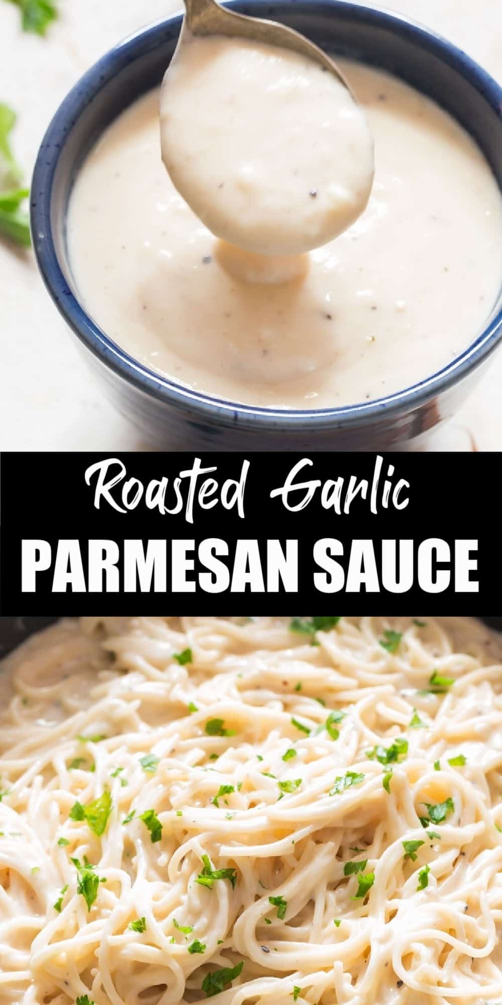 Roasted Garlic Parmesan Sauce Recipe - CurryTrail