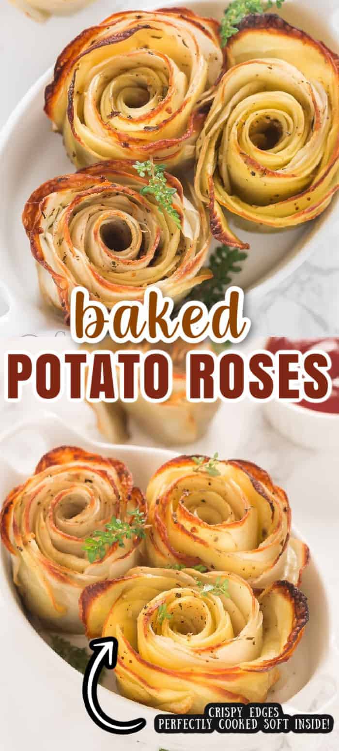 Baked Potato Roses (Vegan, Gluten-Free, Healthy) - CurryTrail