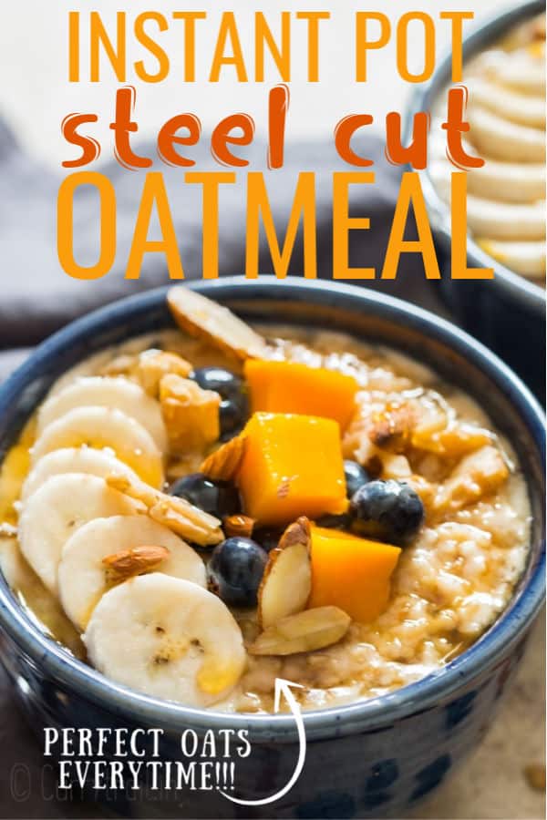 Easy And Quick Instant Pot Steel Cut Oats - Curry Trail
