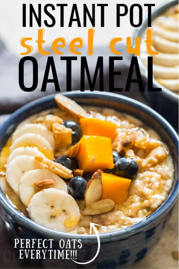 Easy And Quick Instant Pot Steel Cut Oats - Curry Trail