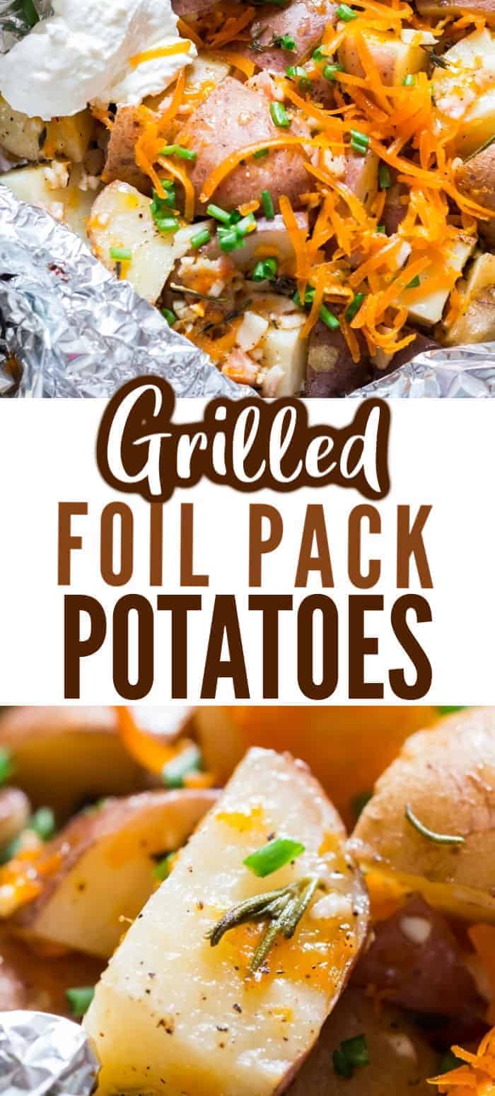 Cheesey Grilled Potatoes In Foil Packets - CurryTrail