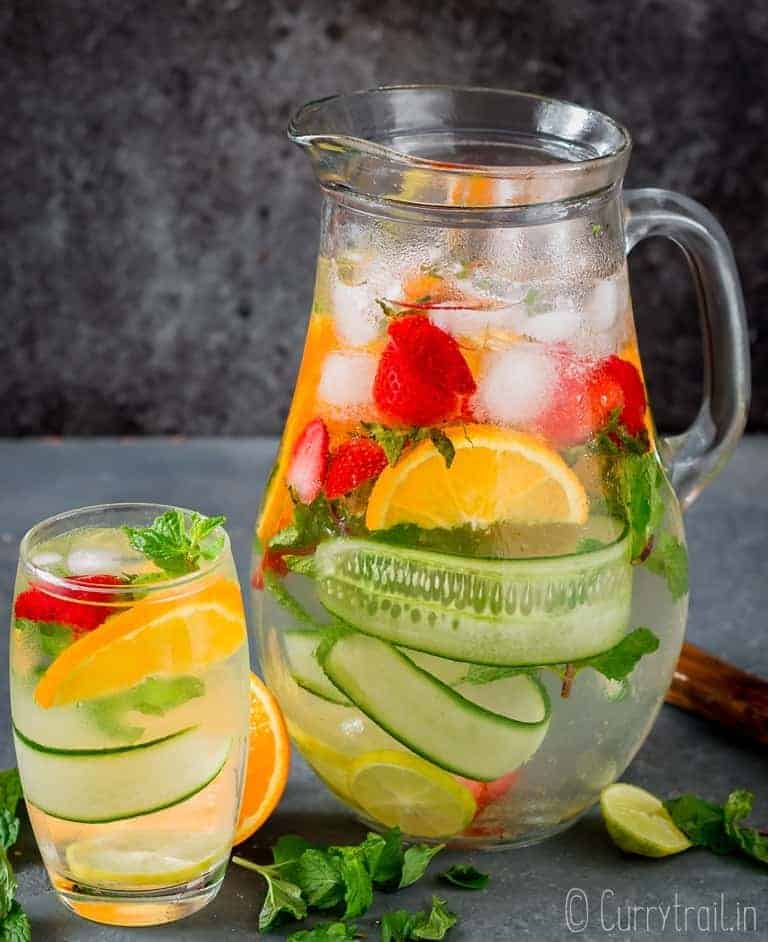 Detox Infused Water | Homemade Vitamin Water - Curry Trail