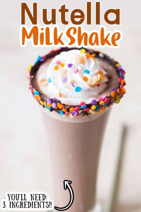 3 Ingredients Nutella Milkshake Recipe- Curry Trail
