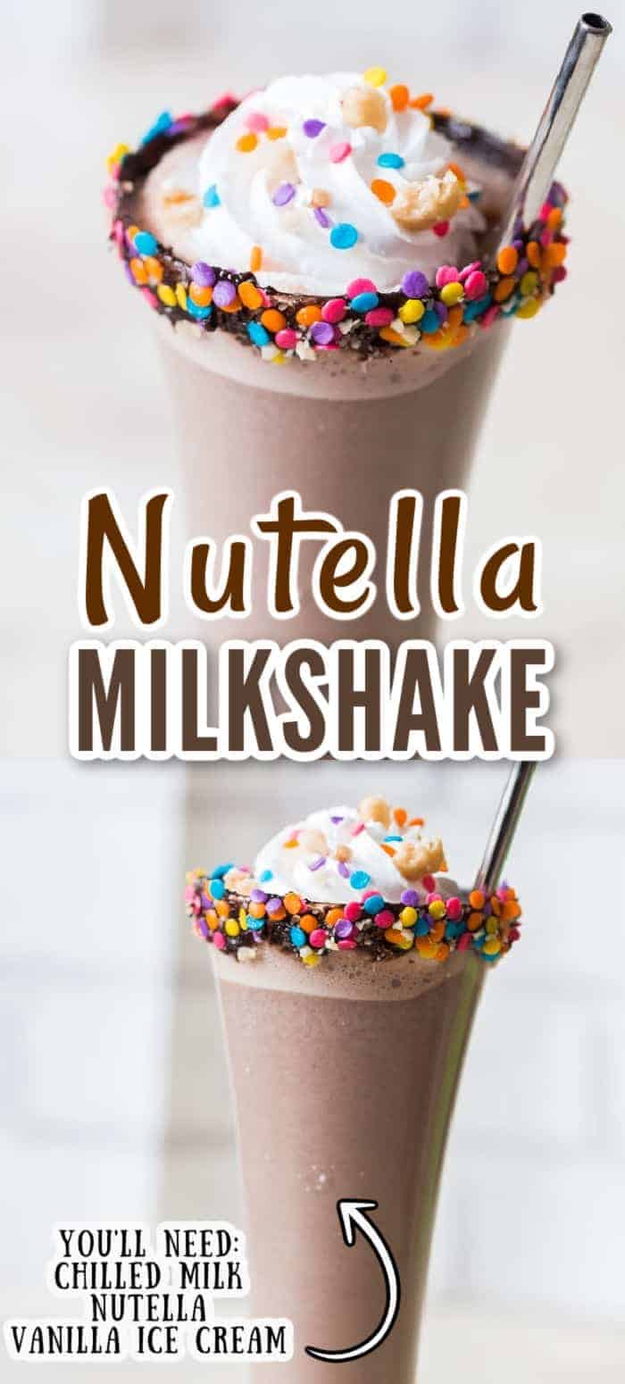 3 Ingredients Nutella Milkshake Recipe- Curry Trail