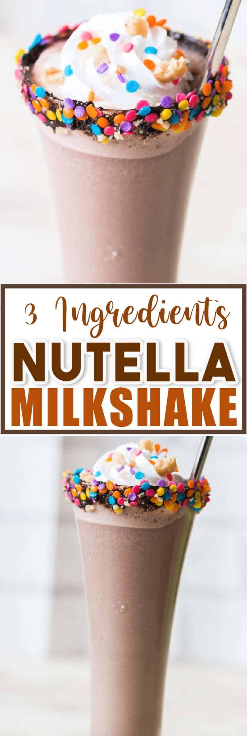 3 Ingredients Nutella Milkshake Recipe- Curry Trail