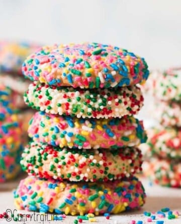 Better-Than-Bakery Rainbow Sprinkle Cookies - Curry Trail