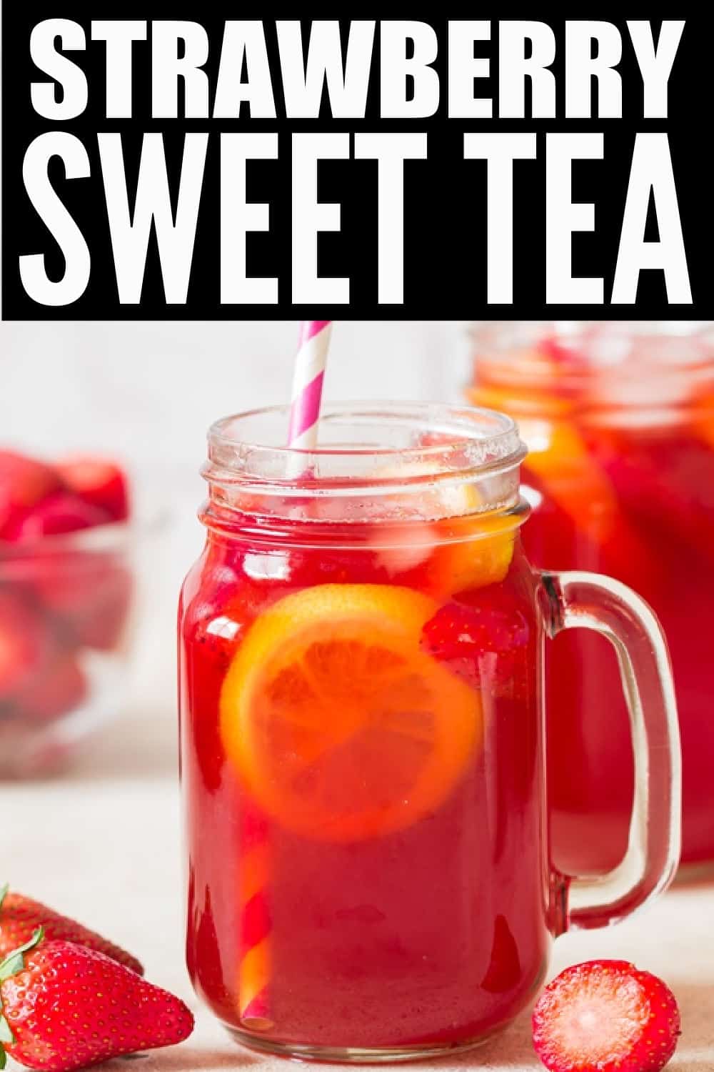 Iced Strawberry Tea (Strawberry Southern Sweet Tea) - Curry Trail