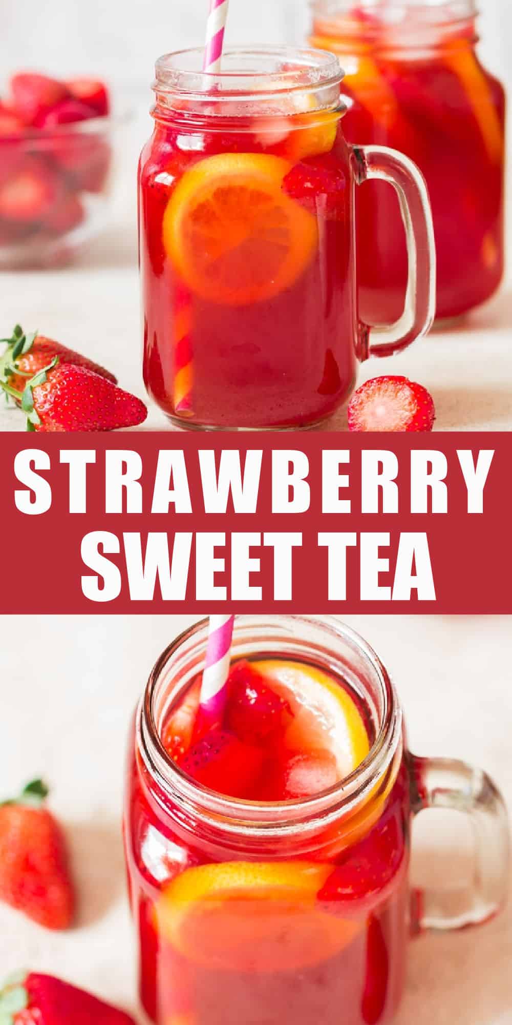 Iced Strawberry Tea (Strawberry Southern Sweet Tea) - Curry Trail