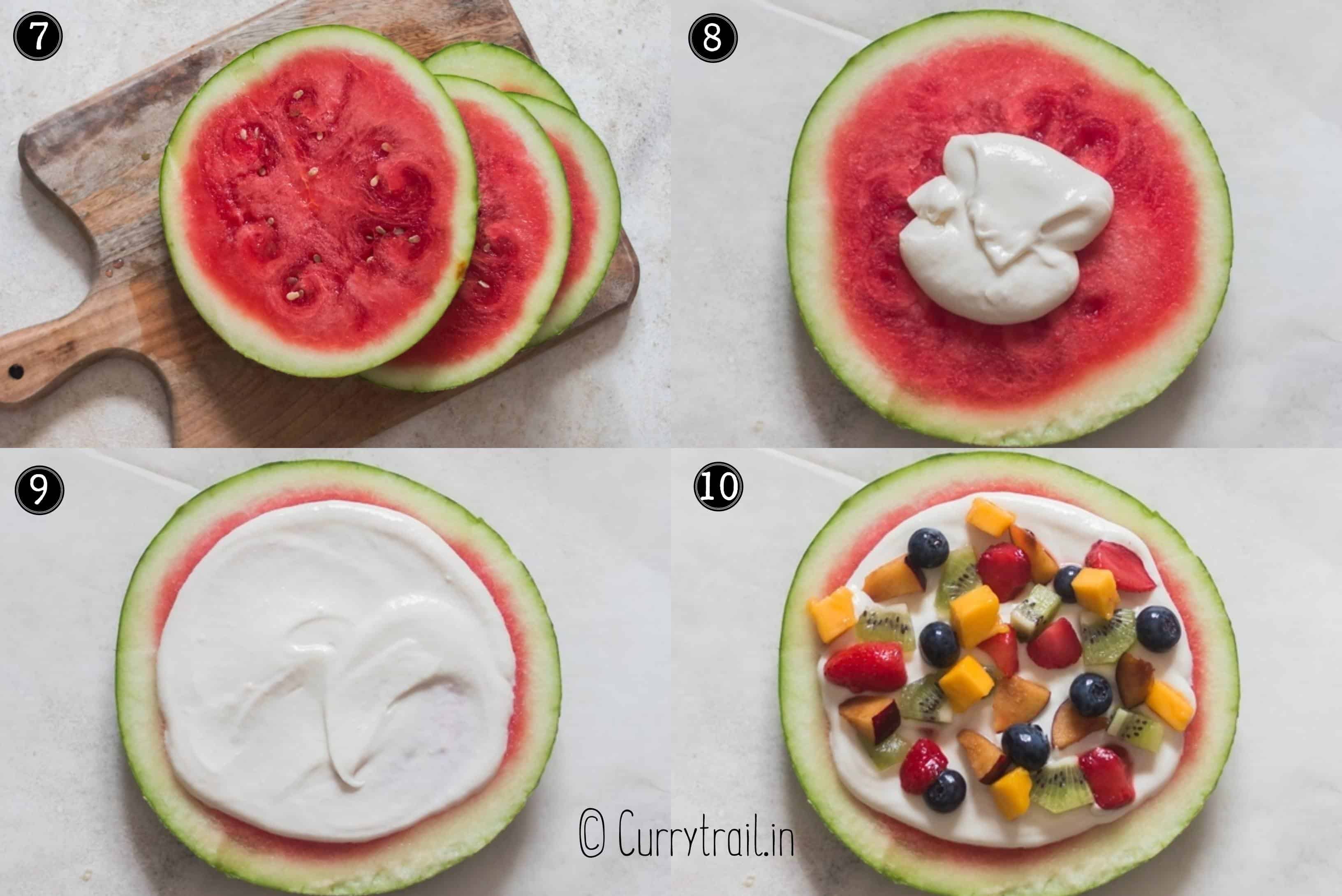 Watermelon Pizza (Dessert Fruit Pizza)- Curry Trail