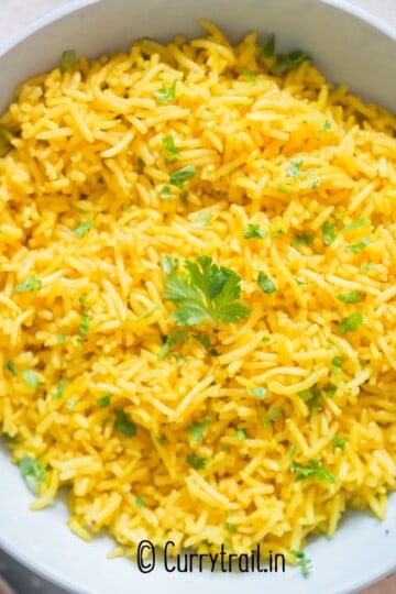 Quick & Easy Turmeric Yellow Rice Recipe - Curry Trail