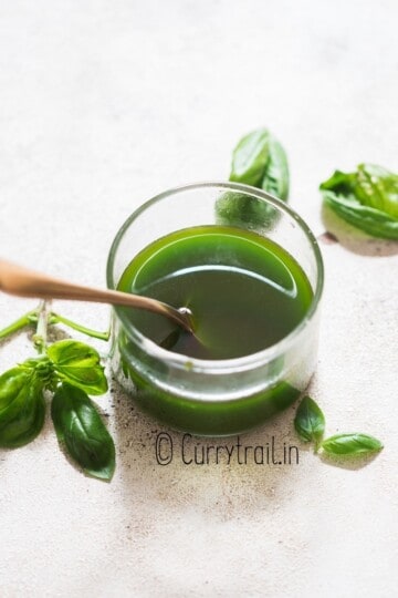 Fresh Basil Oil (Basil Infused Herb Oil) - Curry Trail