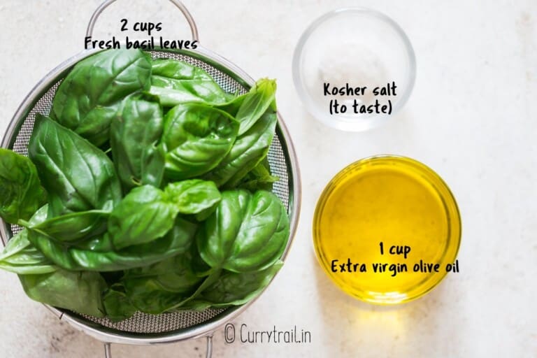Fresh Basil Oil (Basil Infused Herb Oil) - Curry Trail
