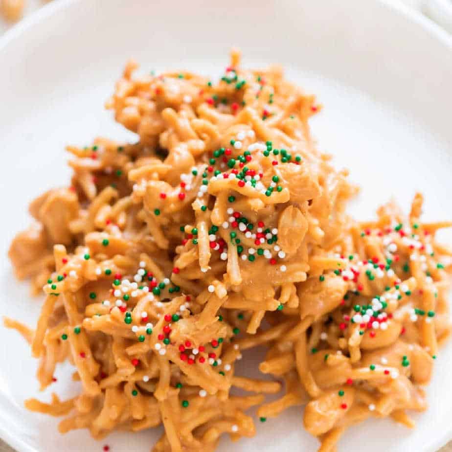 No-Bake Butterscotch Haystack Cookies - Curry Trail