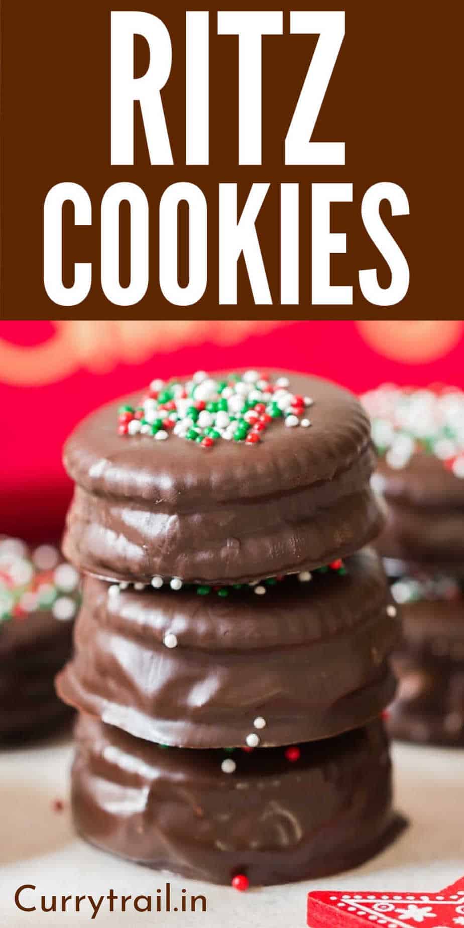 No-Bake Chocolate Peanut Butter Ritz Cookies - Curry Trail