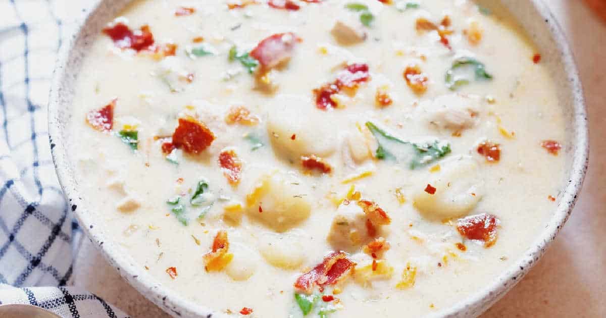 Chicken Gnocchi Soup with Bacon- Curry Trail