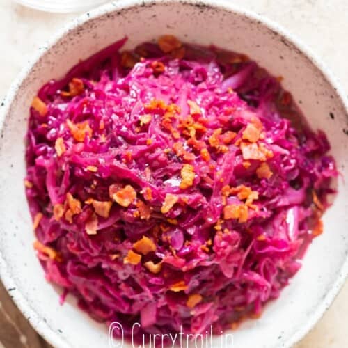 Braised Red Cabbage With Apples - Curry Trail
