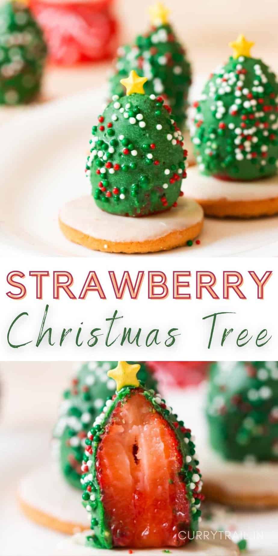 Chocolate Covered Strawberry Christmas Tree - Curry Trail