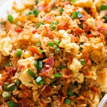 15 Minutes Bacon Fried Rice- Curry Trail
