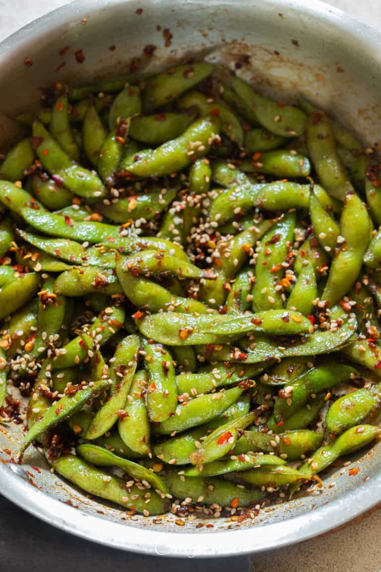 Spicy Garlic Edamame- Curry Trail