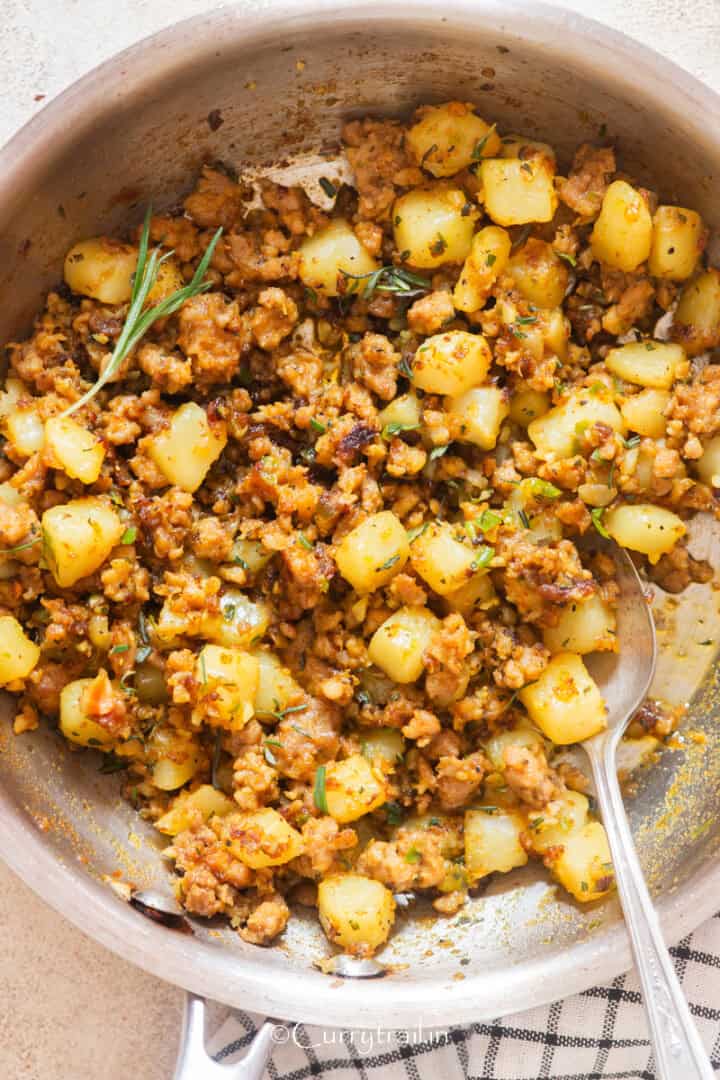 Spiced Ground Lamb with Potatoes - Curry Trail