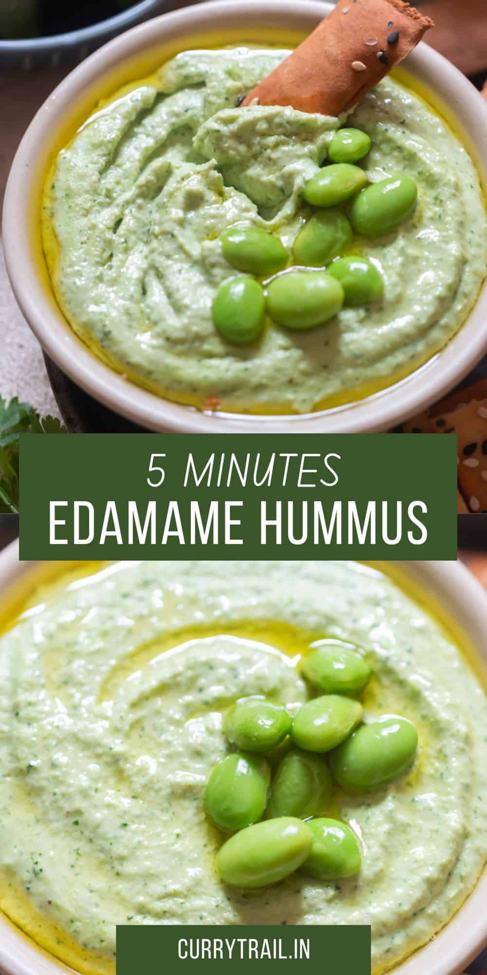 Quick and Easy Edamame Hummus - Curry Trail